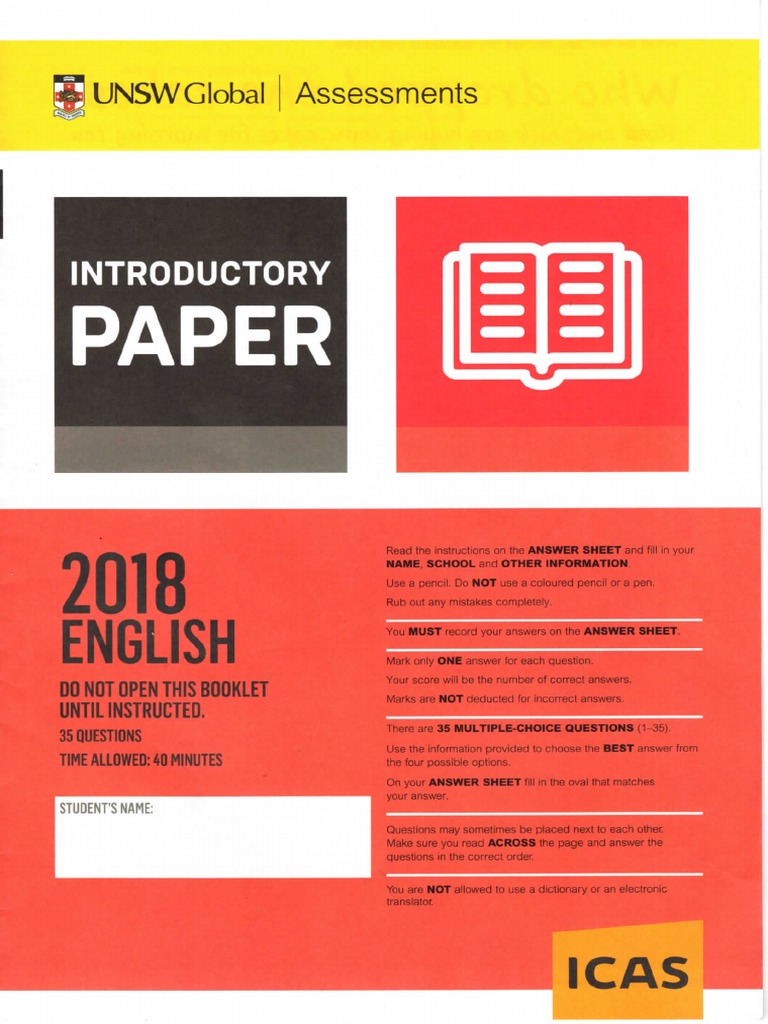 English Y2 2018 | PDF