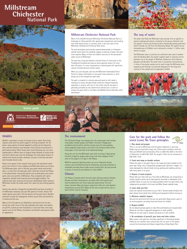 Millstream Chichester National Park Visitor Guide | PDF | Earth Sciences