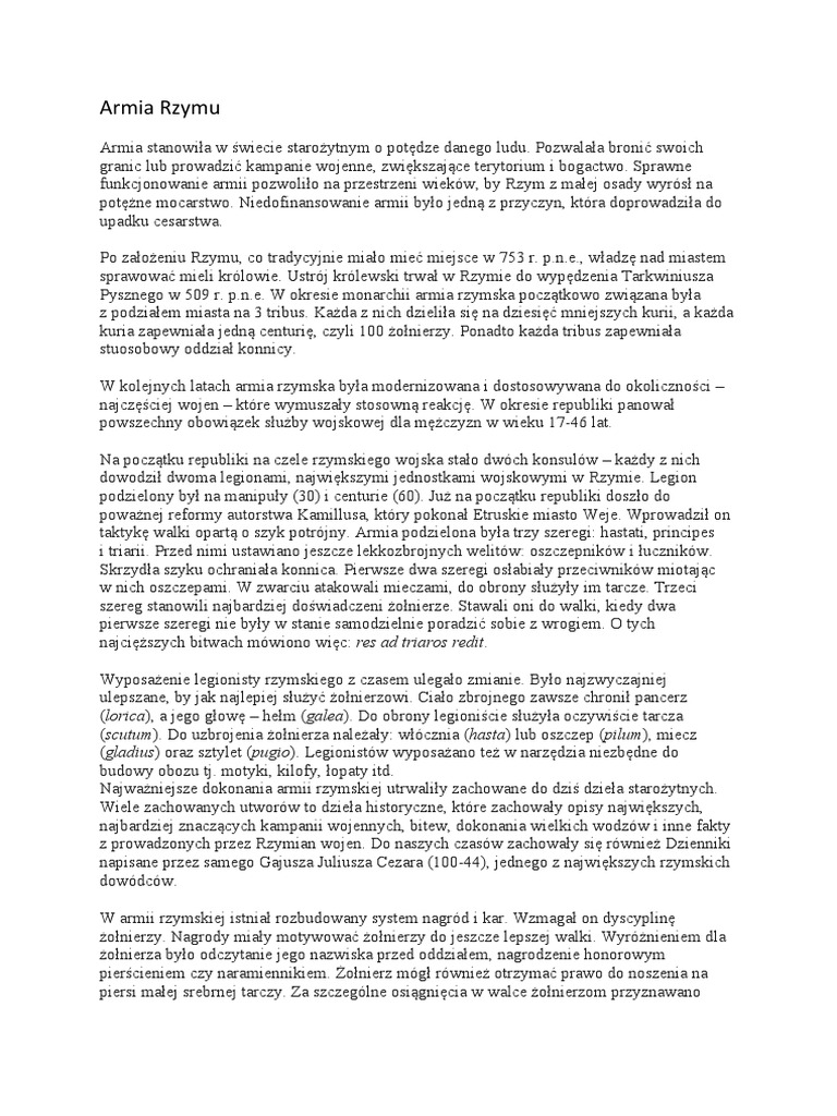Armia Rzymu 16366192 | PDF