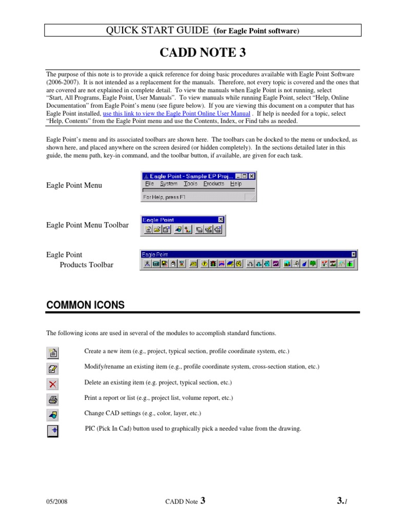 QUICK START GUIDE For Eagle Point Softwa | PDF | Icon (Computing) | Computer Aided Design