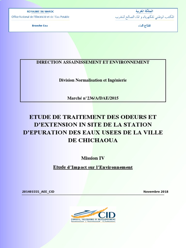 Impact Environnemental Chichaoua | PDF | Épuration des eaux | Calcaire