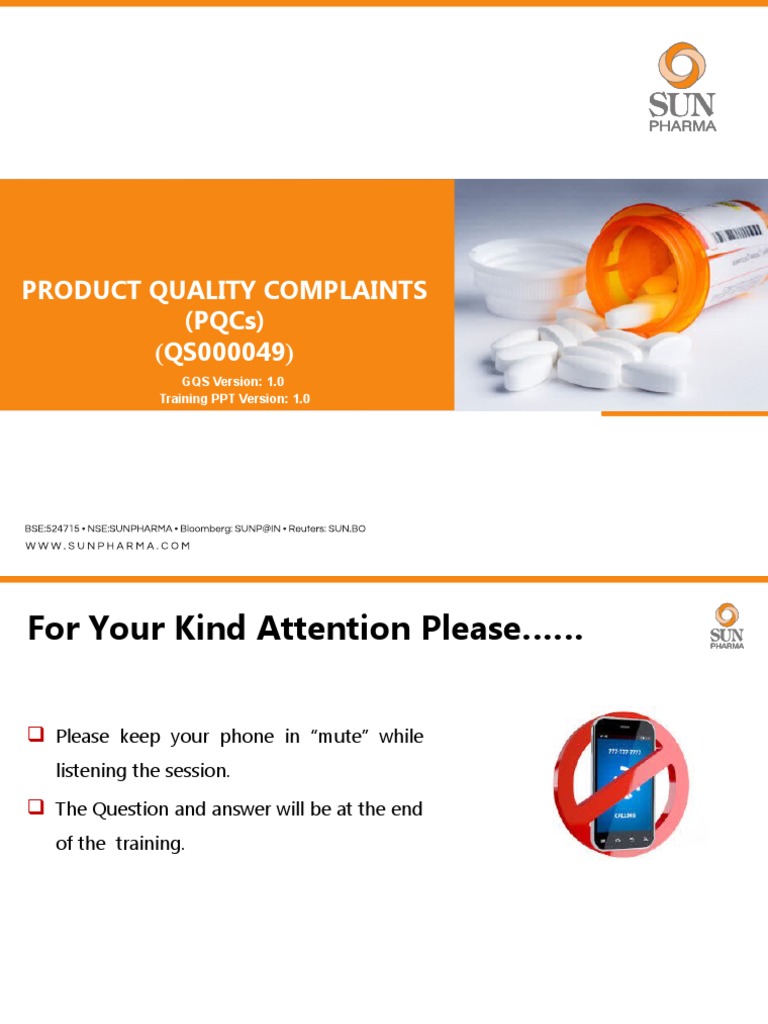 Product Quality Complaints | Download Free PDF | Pharmacovigilance | Risk