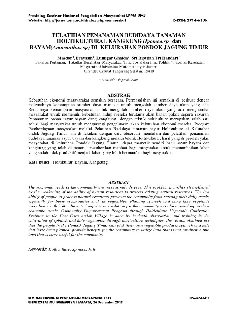 Jurnal Kangkung | PDF | Griya & Taman | Sains & Matematika