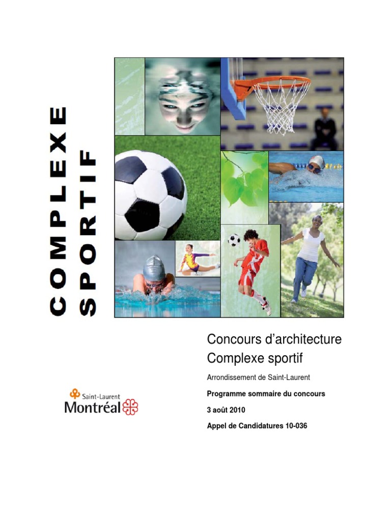 Concours pour un complexe sportif à Saint-Laurent | PDF | Montréal | Parcs