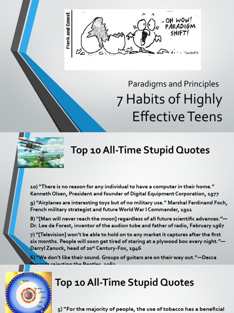 7 Habits Paradigms and Principles 1v2ts00 | PDF | Paradigm