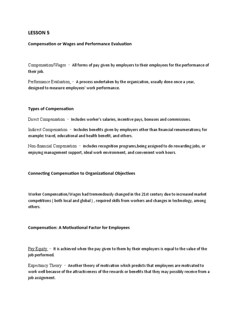 Linking Compensation, Performance Evaluations, and Organizational ...