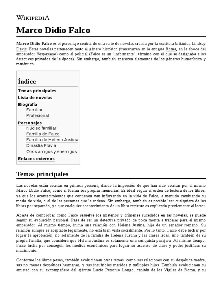 Biografía de Marco Didio Falco | PDF | Marco Didio Falco | imperio Romano
