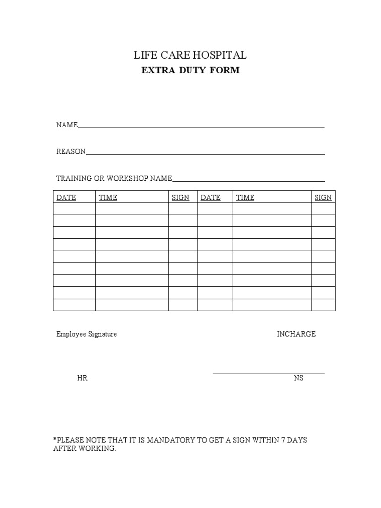 Extra Duty | PDF