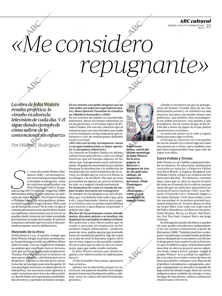 John Waters Entrevista | PDF | Arte