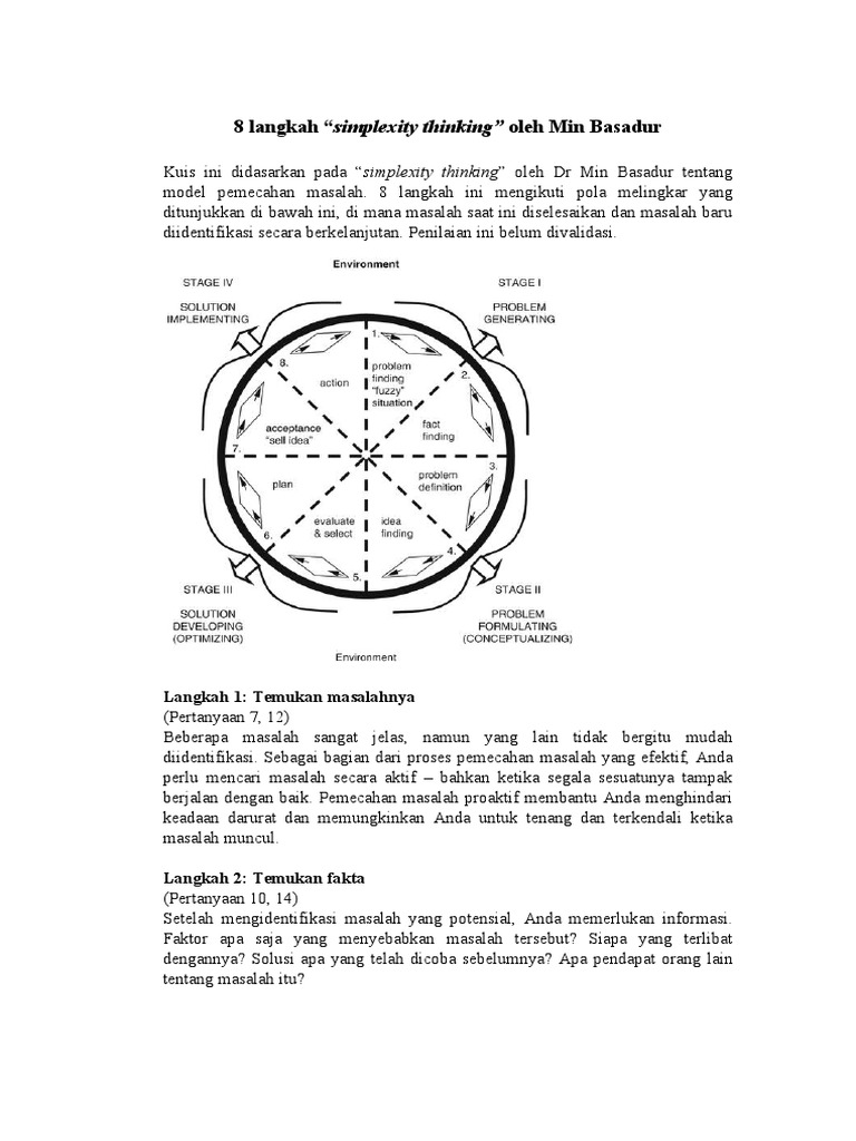 8 Langkah Simplexity Thinking & 4 Kuadran (Indonesia) | PDF