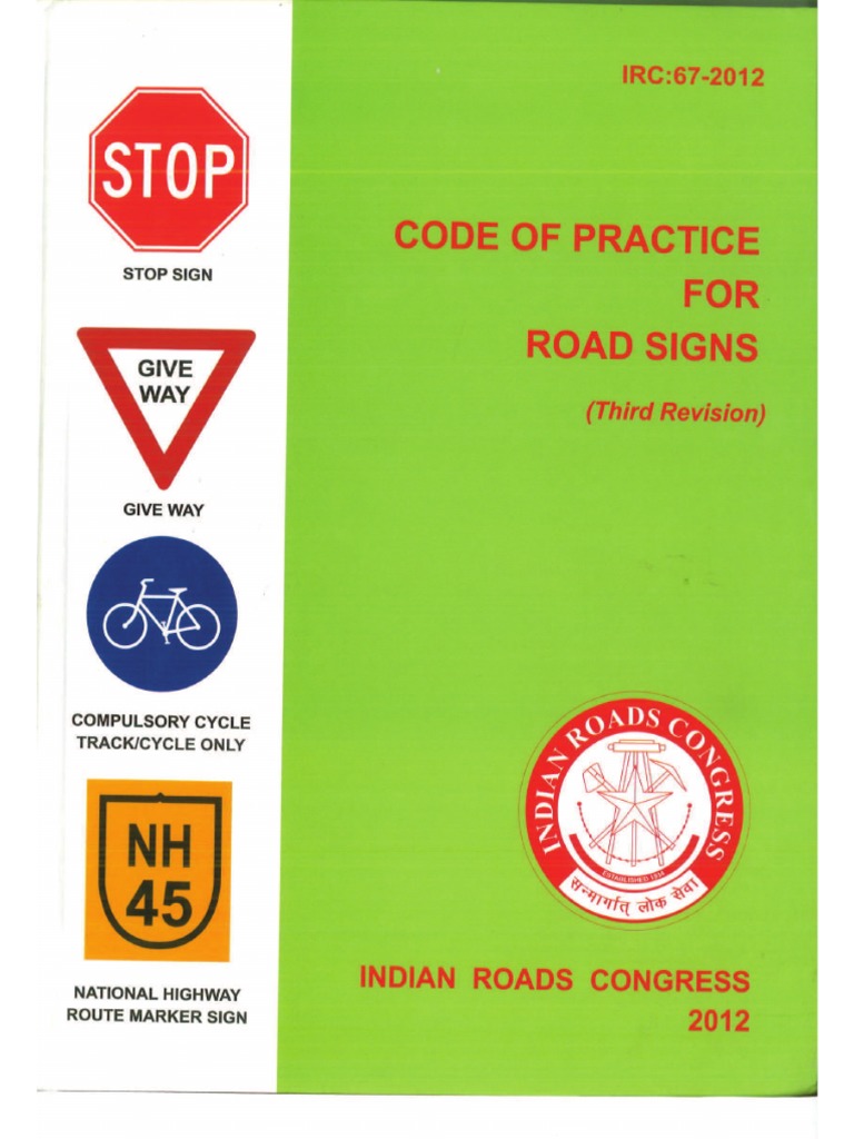 IRC 67 2012 Road Signs | PDF