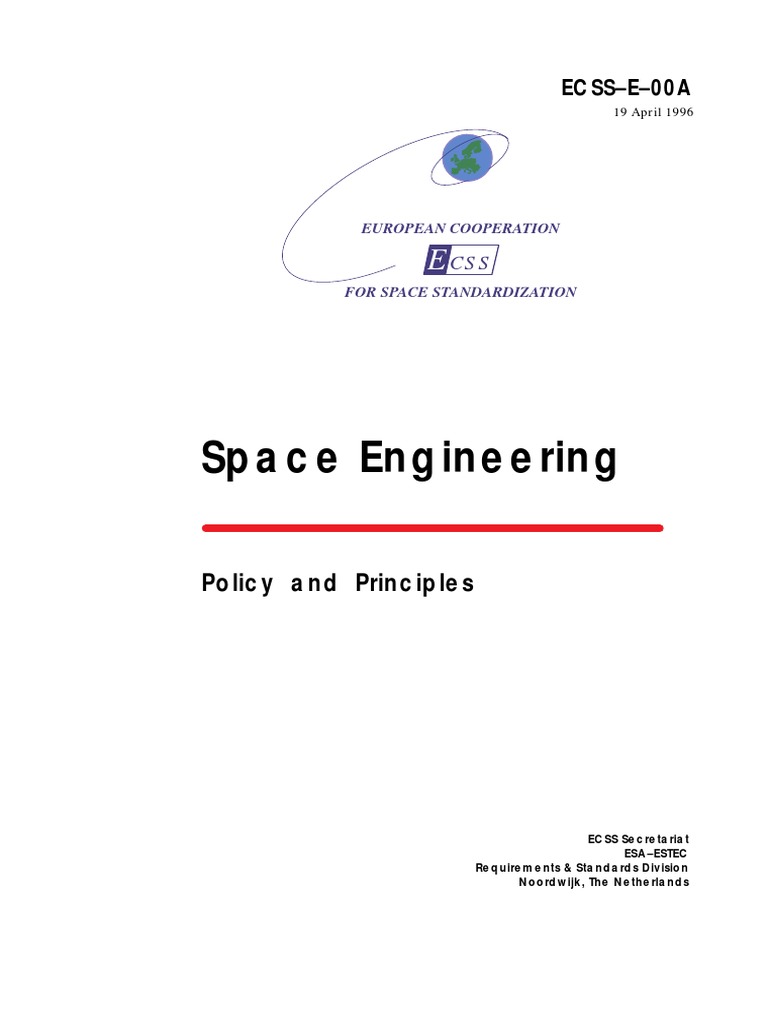 ECSS E 00A (19april1996) PDF | PDF | Systems Engineering | System