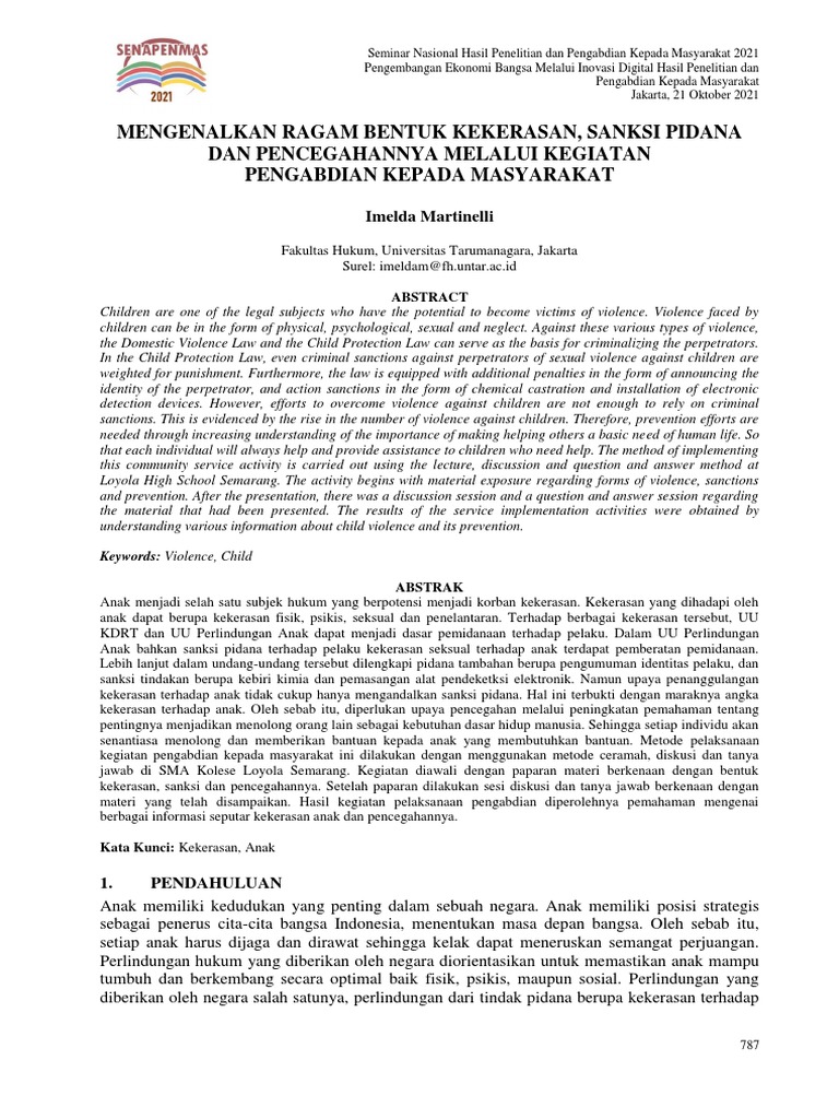 Admin,+100+revisi 160A Imelda+Martinelli+Edited+ok.787-792 PDF | Download Free PDF | Violence ...