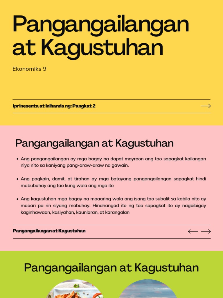 Pangangailangan at Kagustuhan 1 | PDF