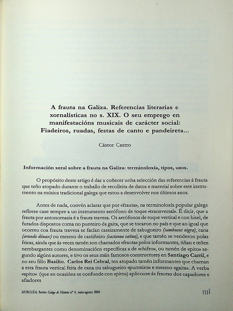 Frauta Na Galiza PDF | PDF