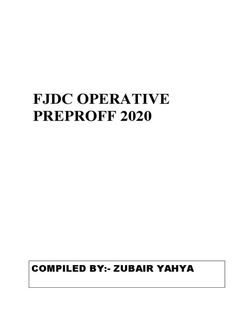 FJDC Operative PREPROFF PAPERS | PDF