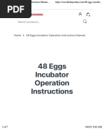 Egg Incubator User Manual PDF | PDF