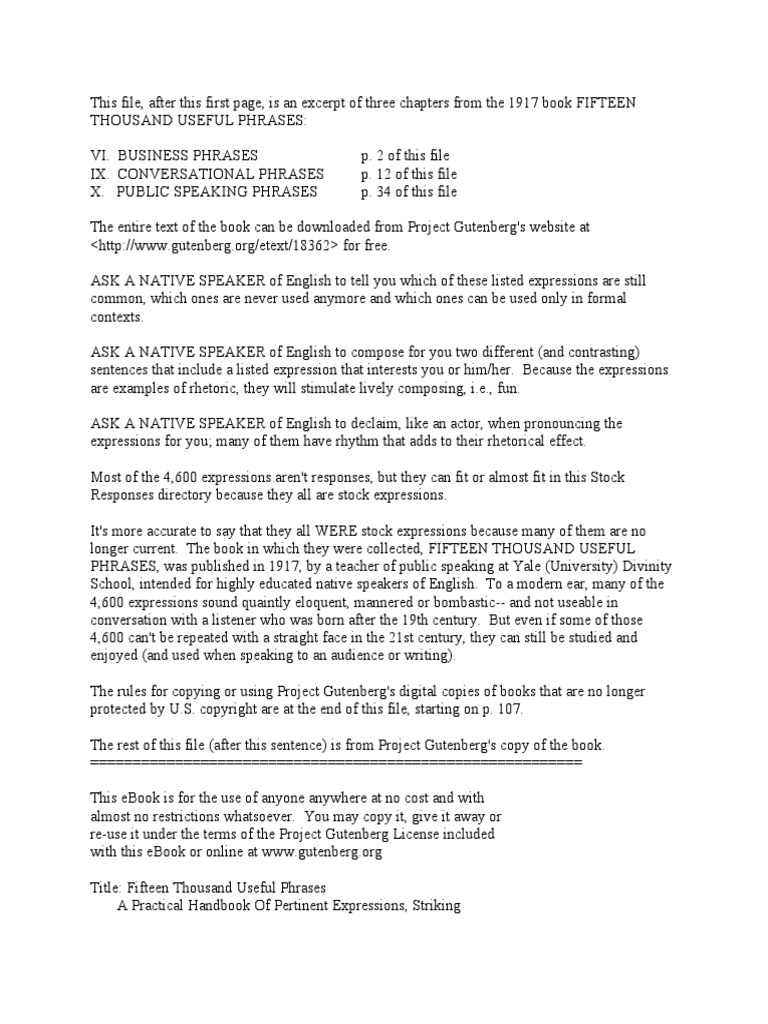 !! Stock - Expressions EN | PDF | English Language | Thought