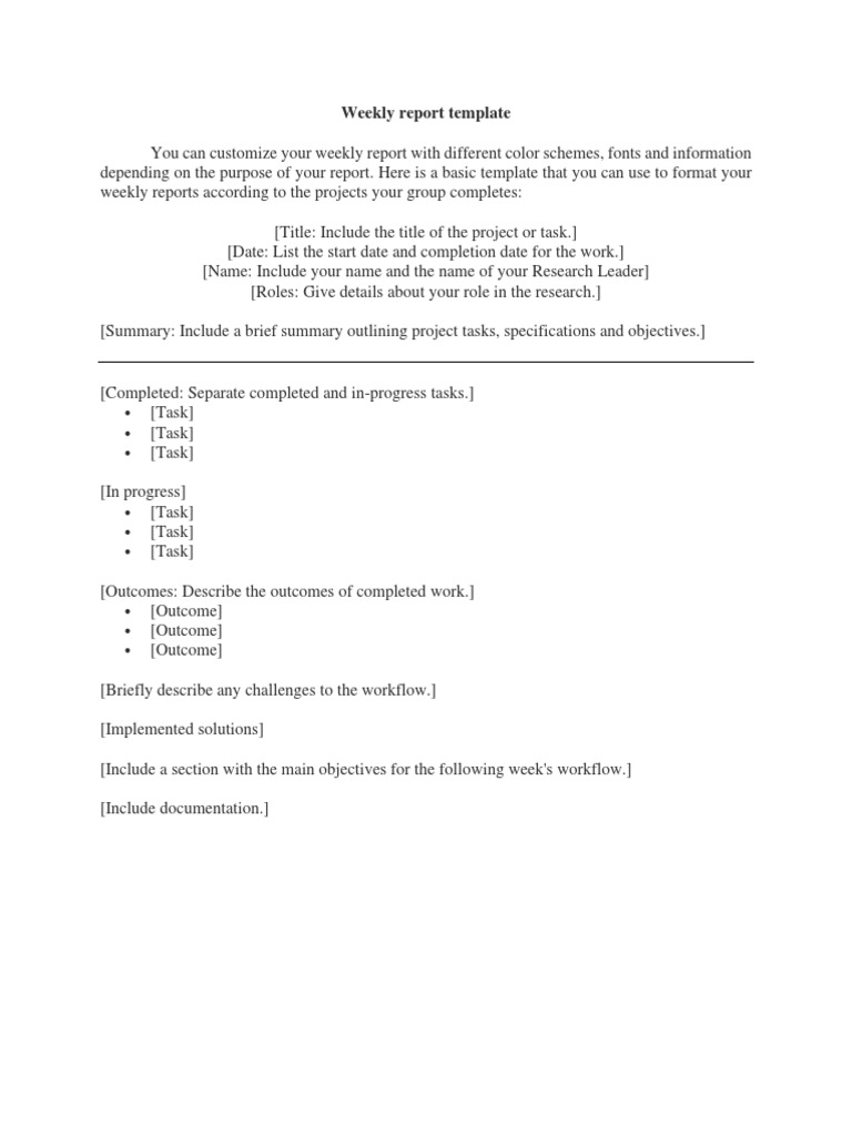 Weekly Report Format and Sample | PDF | Social Media Marketing | Social ...