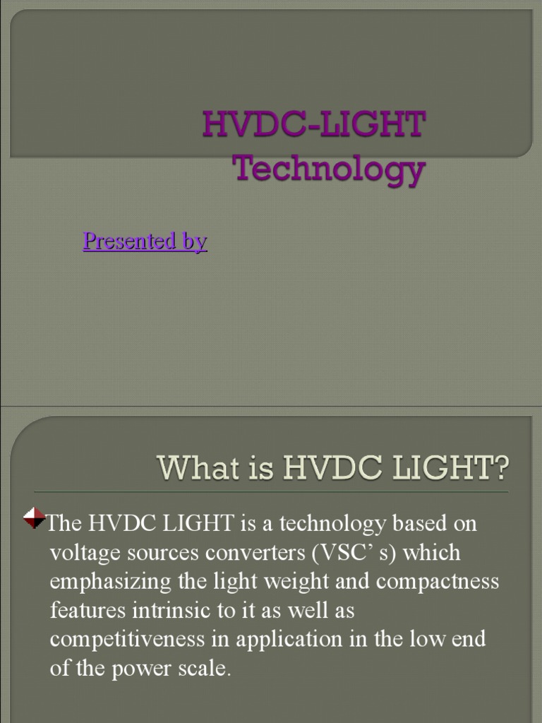 HVDC Light Technology | PDF | High Voltage Direct Current | Electric Power Transmission