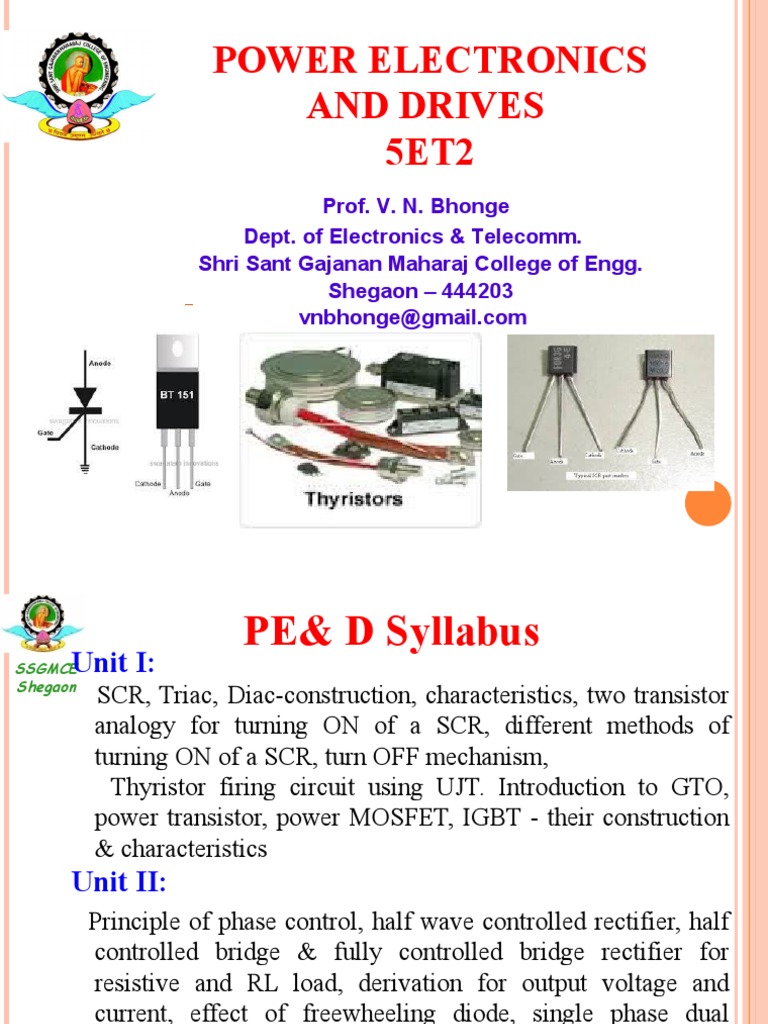 3U VNB PED-Unit-I | PDF | Field Effect Transistor | Power Inverter