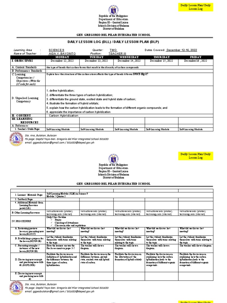 Science 9 Quarter 2 Lesson Plan | PDF | Teachers | Cognitive Science