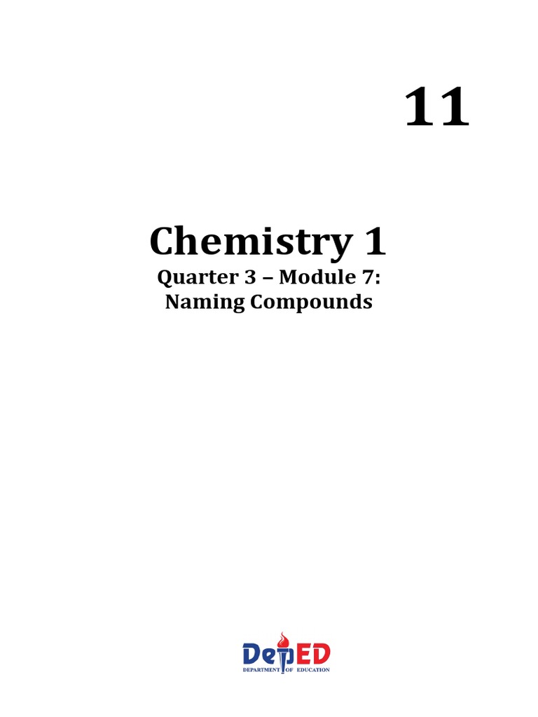 7-Chemistry1 Module7 STEM-A PDF | PDF | Ion | Chemical Compounds