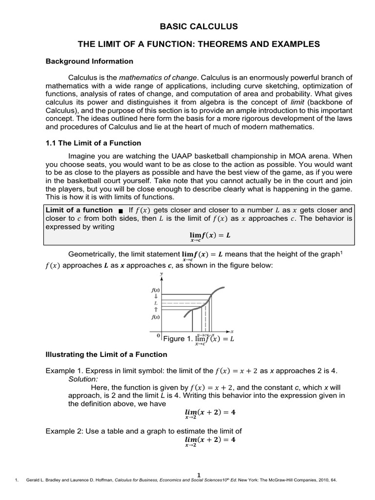 Basic Calculus Notes and Activities PDF | PDF | Function (Mathematics ...
