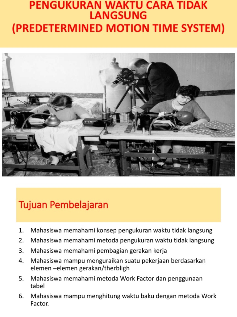 Metode Work Factor dalam Pengukuran Waktu | PDF | Teknologi & Rekayasa