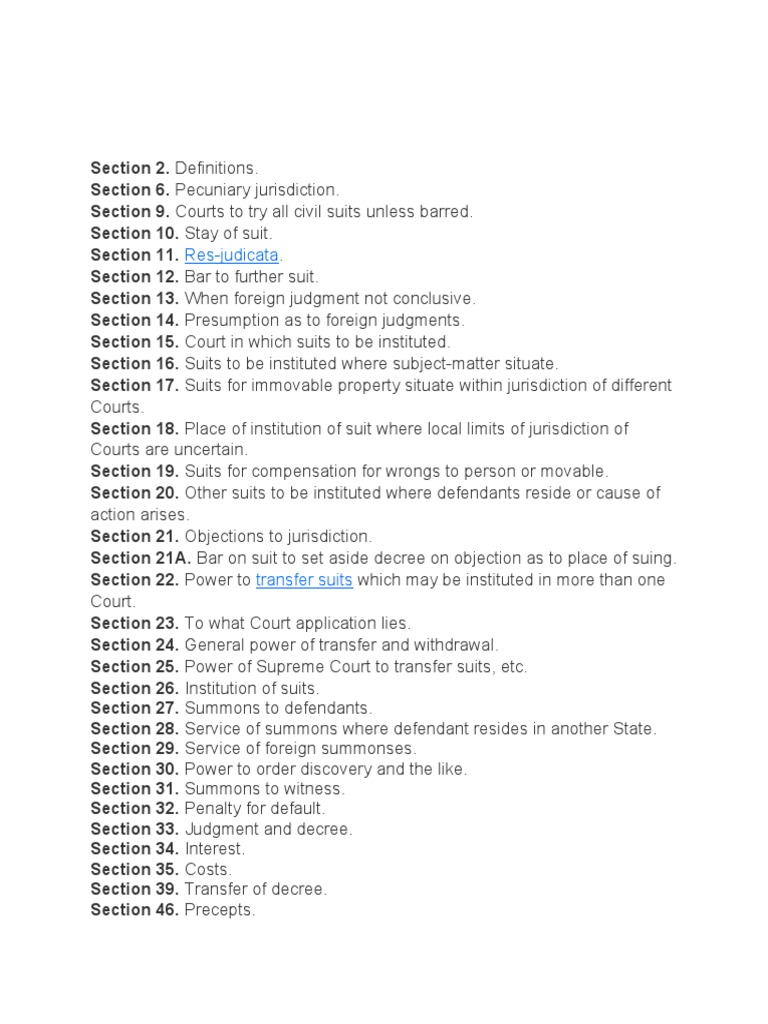 CPC Important | PDF | Lawsuit | Pleading