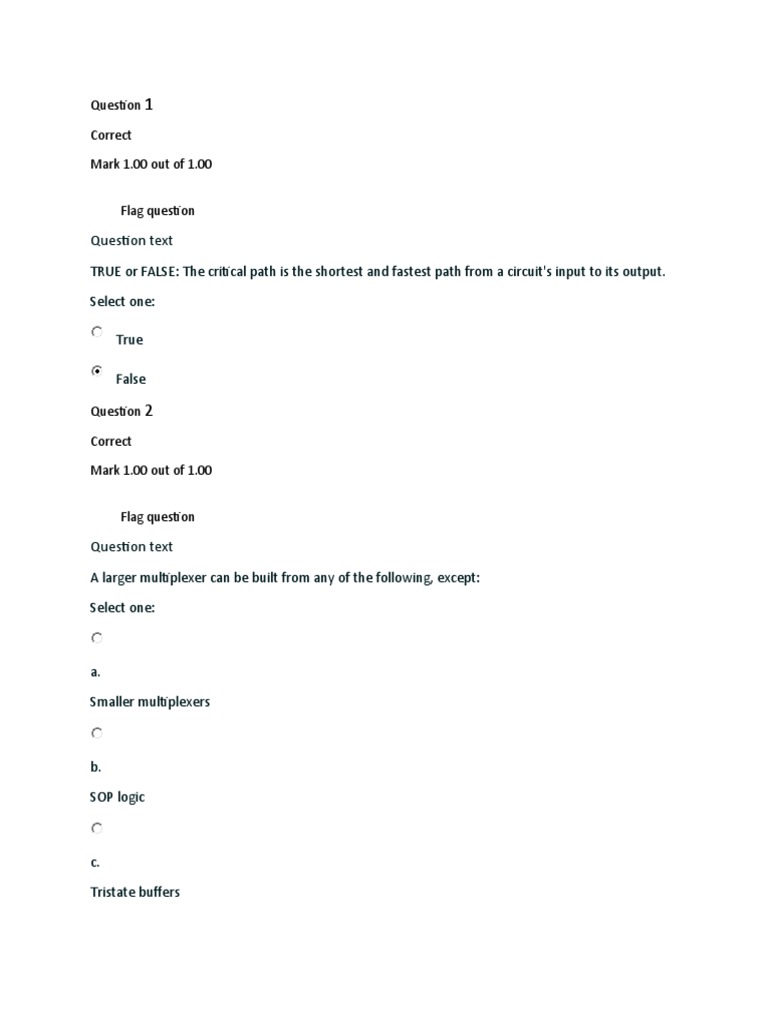 Logic Circuit & Switching Theory Midterm Quiz 2 | PDF | Electronic Circuits | Electrical Engineering