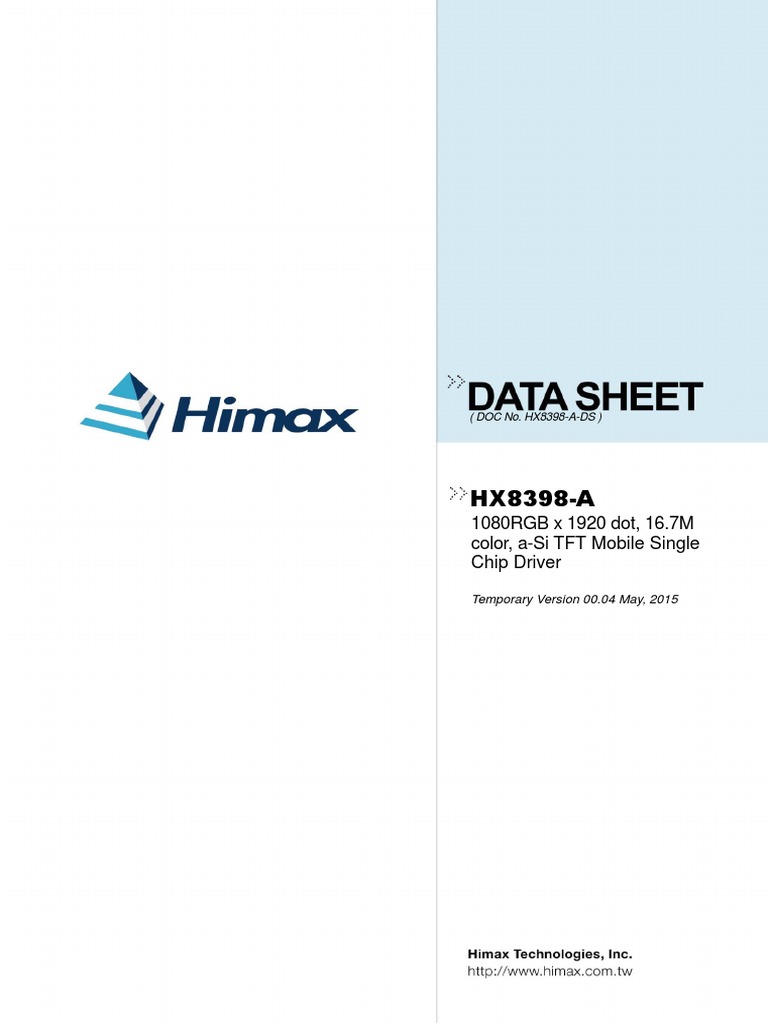 HX8398 PDF | PDF | Input/Output | Computer Hardware