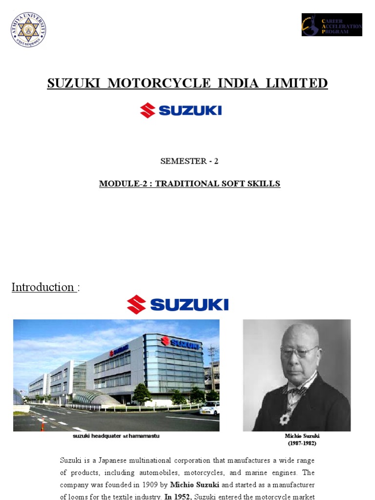 Suzuki Motorcycle India Limited | PDF | Motorcycle | Motor Vehicle