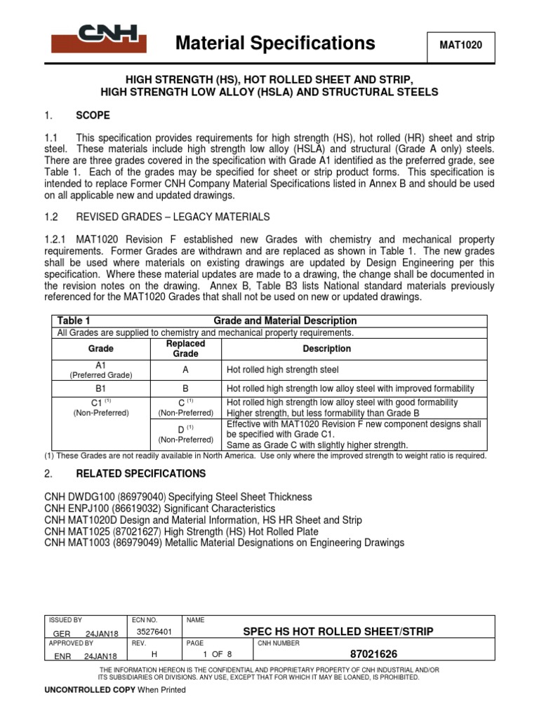 MAT1020 | PDF | Sheet Metal | Specification (Technical Standard)