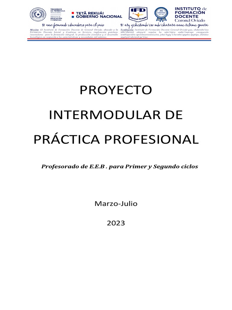 Proyecto Intermodular - EEB - Cuarto Semestre PDF | Descargar gratis PDF | Maestros | Enseñando