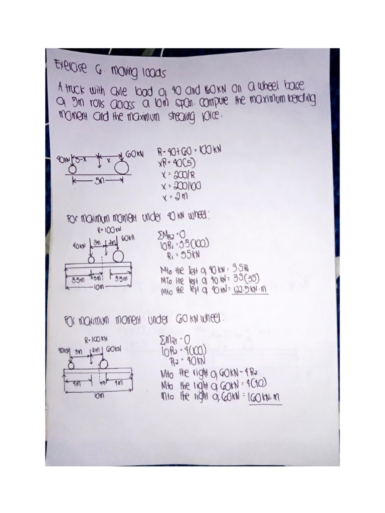 Exercise 6 Moving Loads | PDF