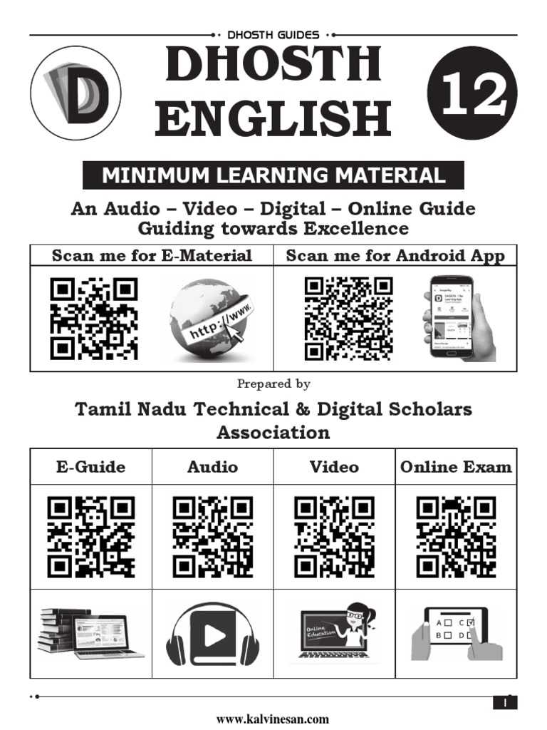 12th English Dhosth Guide 2022 | PDF | Adverb | Noun
