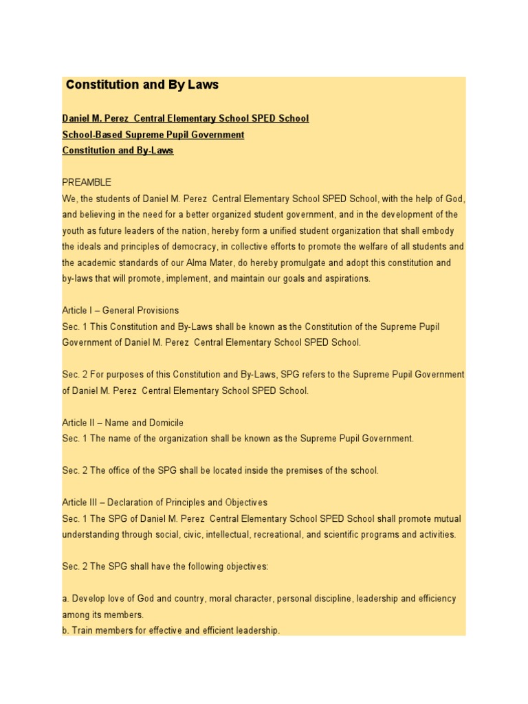 Constitution and by Laws SPG | PDF | Impeachment | U.S. Securities And ...