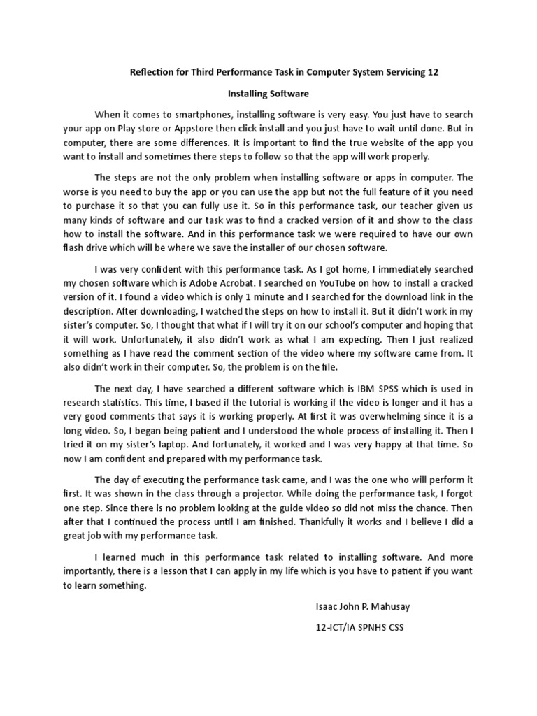 CSS12REFLECTION3 | PDF | Software Development | Software CSS12REFLECTION3 | PDF | Software Development | Software