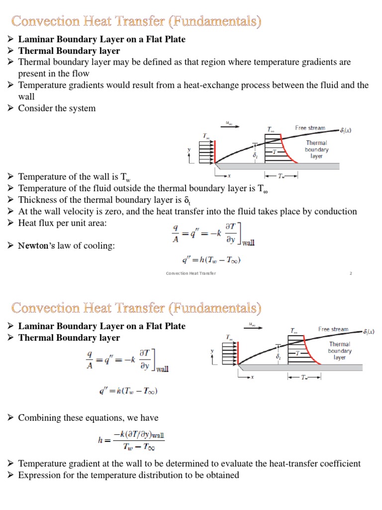 Heat Transfer Convection Thickness Of Thermal Boundary Layer Pdf