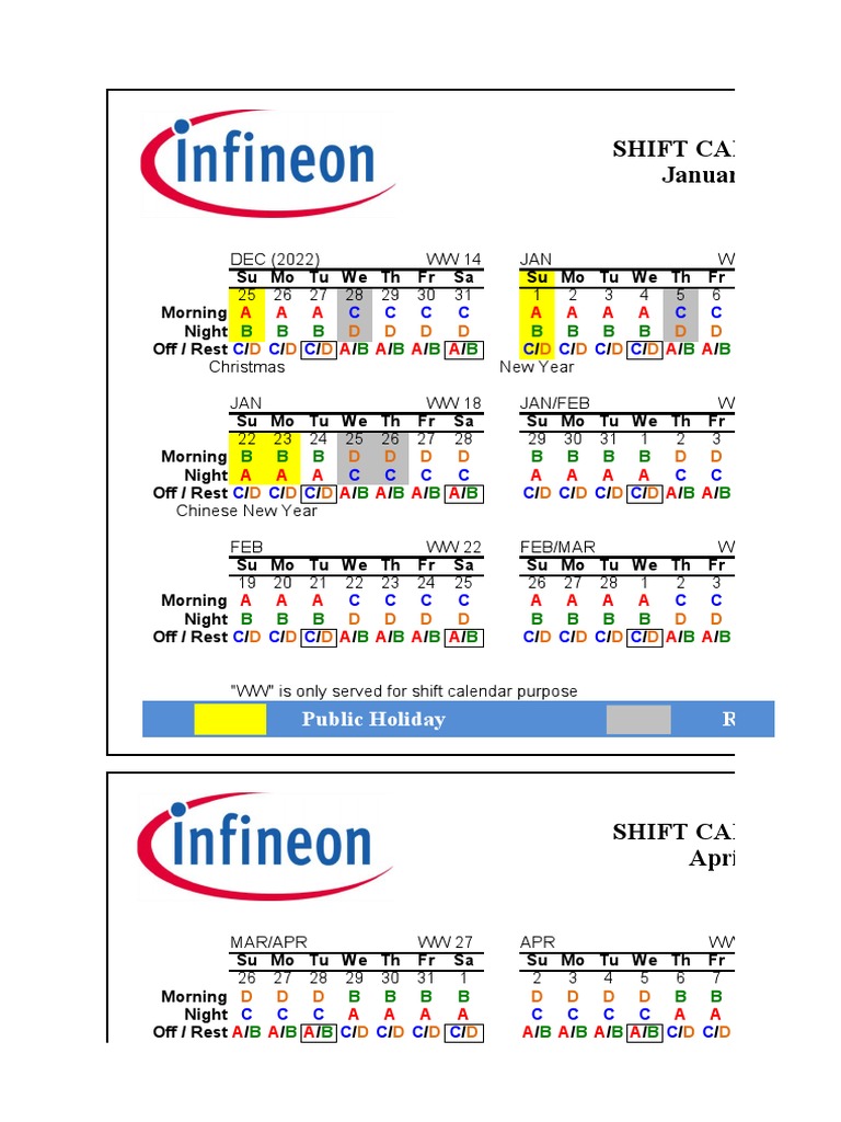 2023 Shift Schedule Overview | PDF | Religious Holidays | Holidays