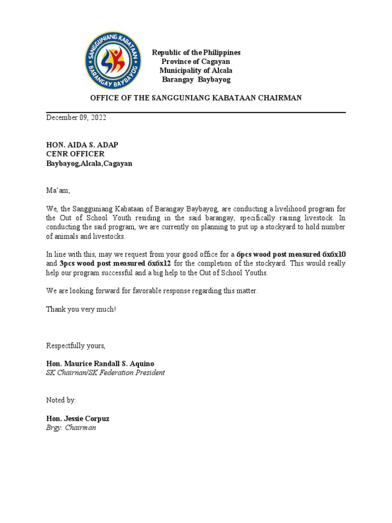 SK Request of Seedlings | PDF