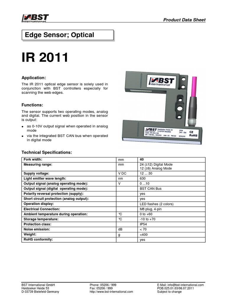 IR2011 en 03 (1908) PDF | PDF | Infrared | Sensor