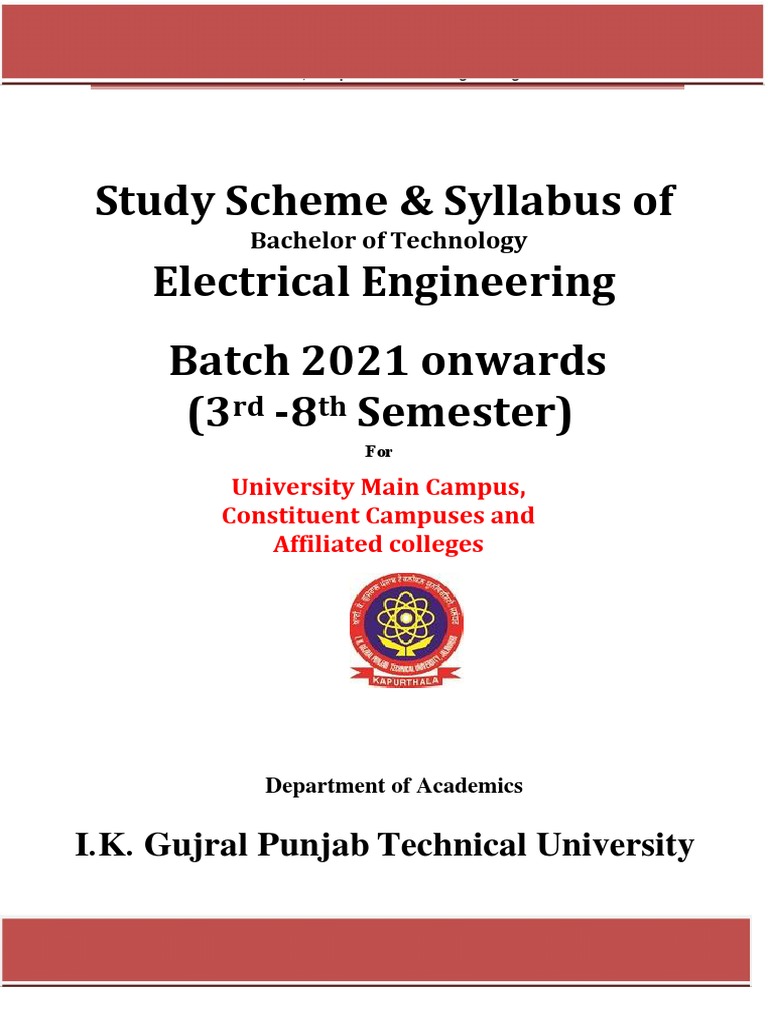 Electrical Engineering Syllabus | PDF | Amplifier | Operational Amplifier