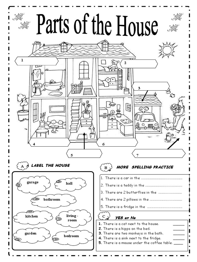 House Vocabulary and Spelling Practice | PDF