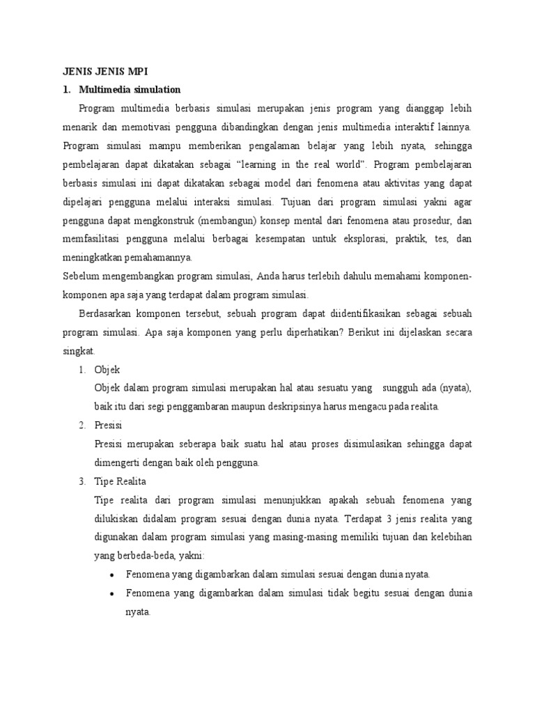 Jenis Jenis Mpi | PDF