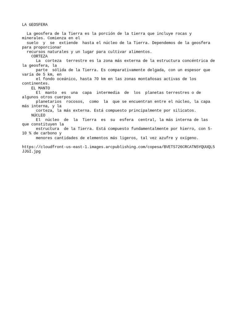 La Geosfera: Estructura y Composición | PDF