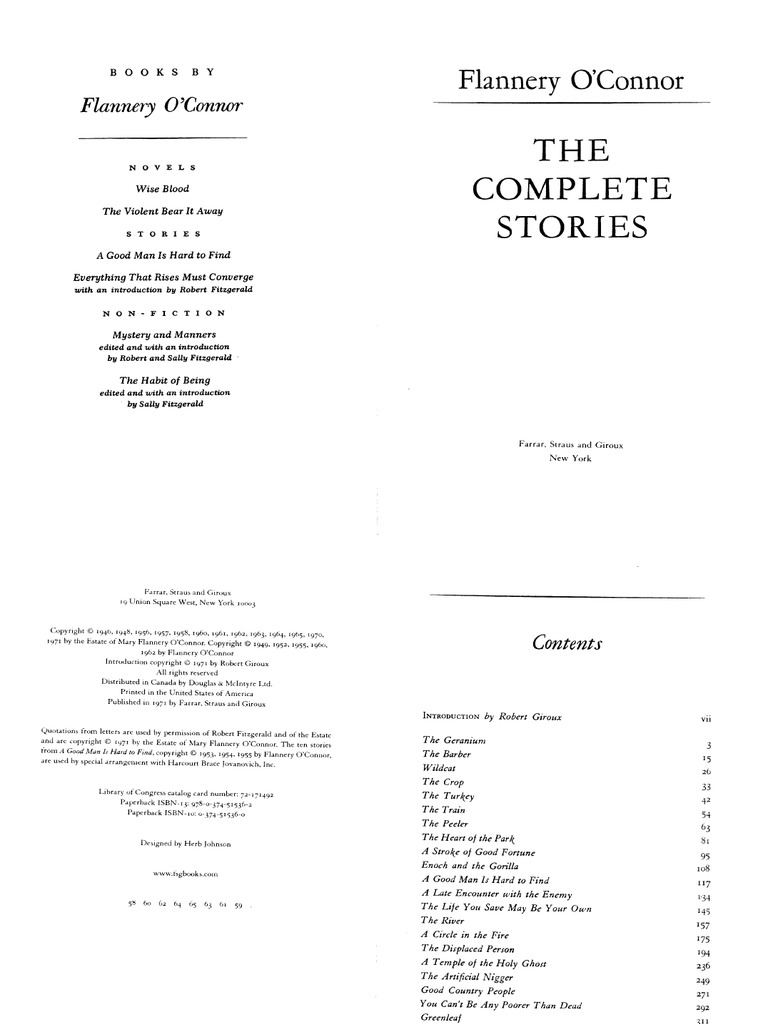 1972-Flannery O Connor - The Complete Stories | PDF