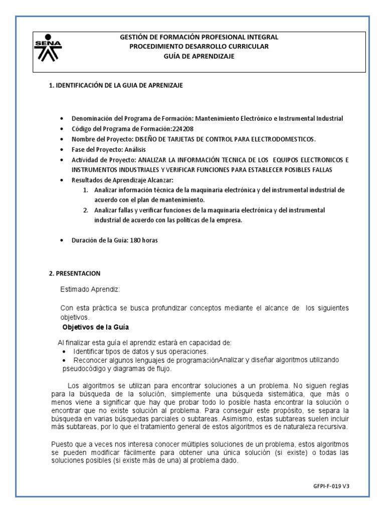 Formato Guia De Prgramcion Pdf Programa De Computadora Programación