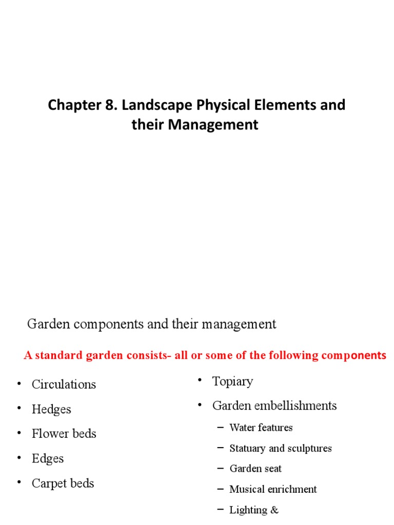 Management of Garden Components | PDF | Lawn | Botany